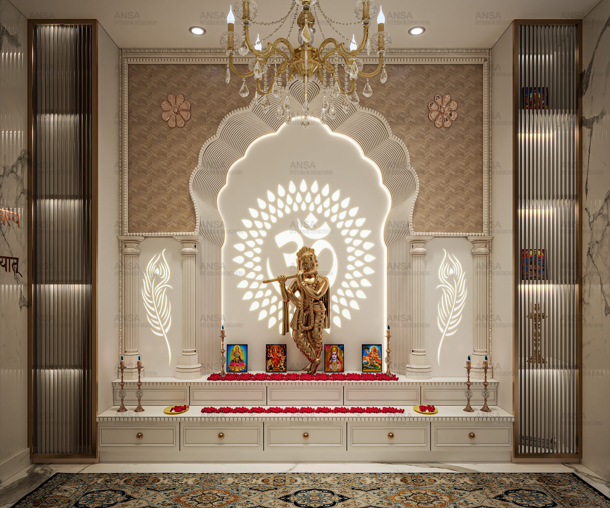 Mandir Interior Design - ANSA Interiors